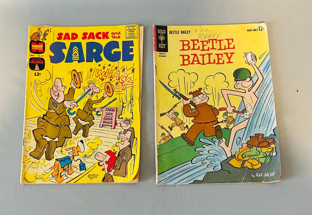 Sad Sack Sarge and Beetle Bailey Vintage Comic Books 1960’s - Etsy