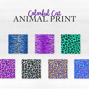 Animal Print Hand Drawn Digital Paper, Safari Animal Digital Paper ...