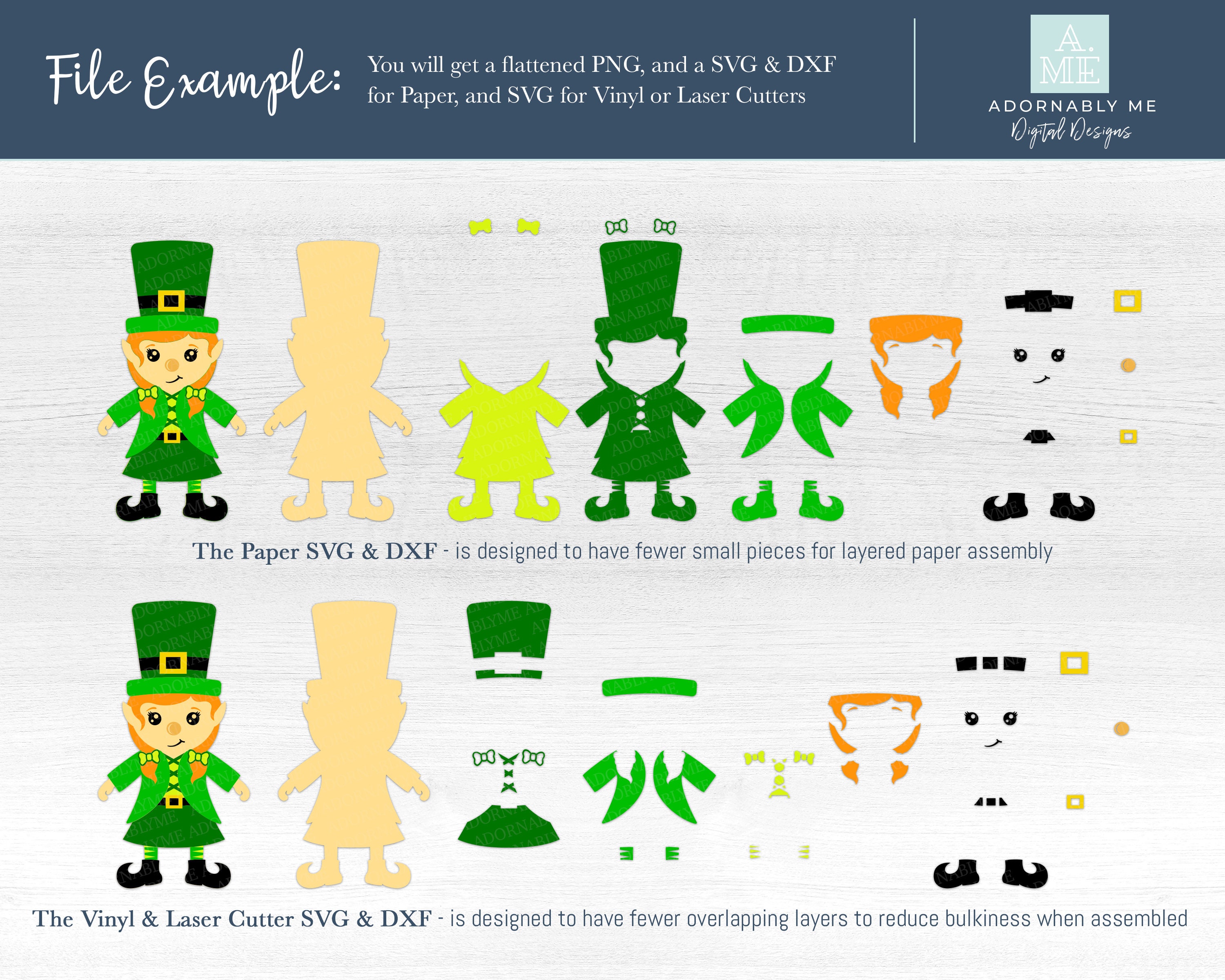 Cute GIRL Leprechaun SVG & Clipart St. Patrick's Day | Etsy Canada