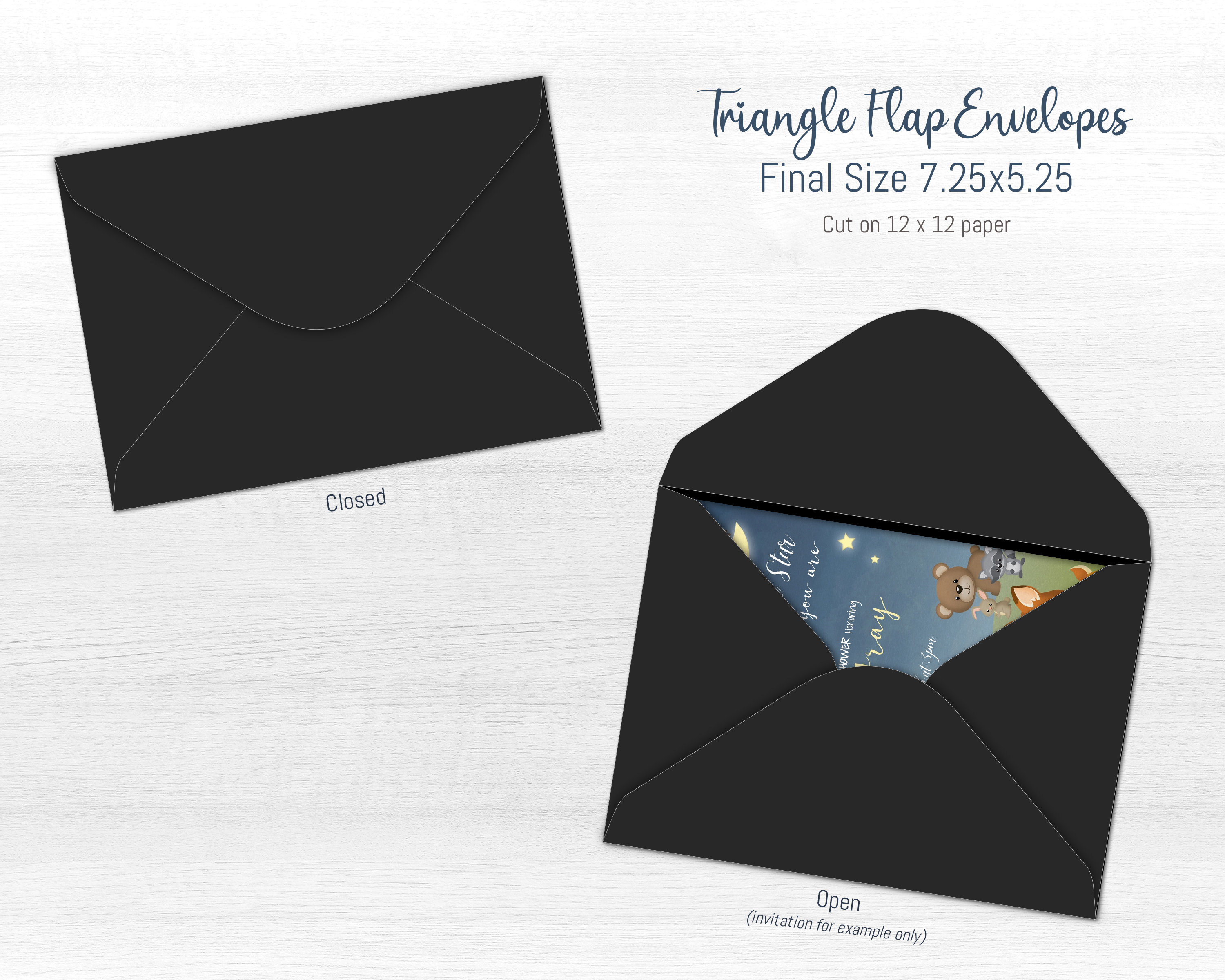 Envelope SVG Template with Triangle Flaps | Etsy