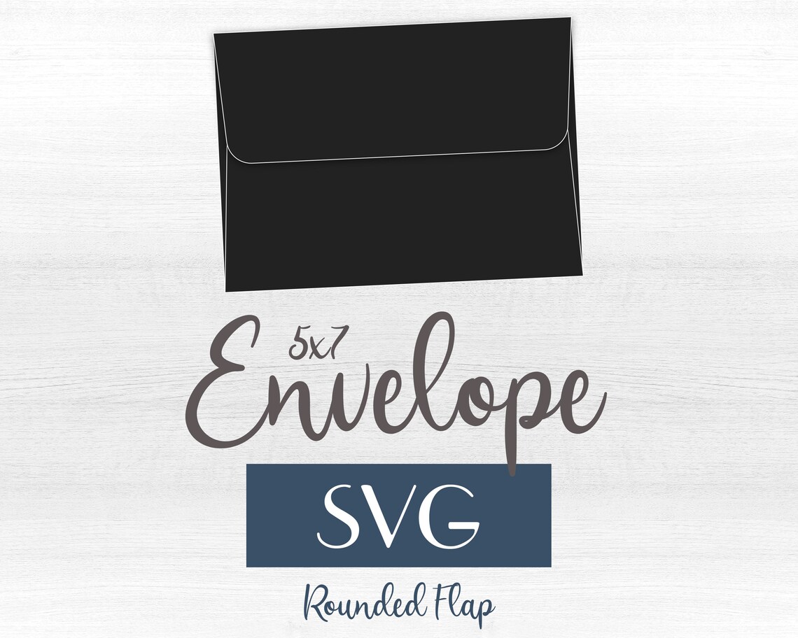 Envelope SVG Template With Rounded Flaps 5.25x7.25 Digital - Etsy