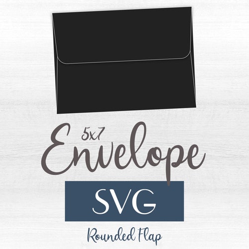 Envelope SVG Template With Rounded Flaps 5.25x7.25 Digital - Etsy