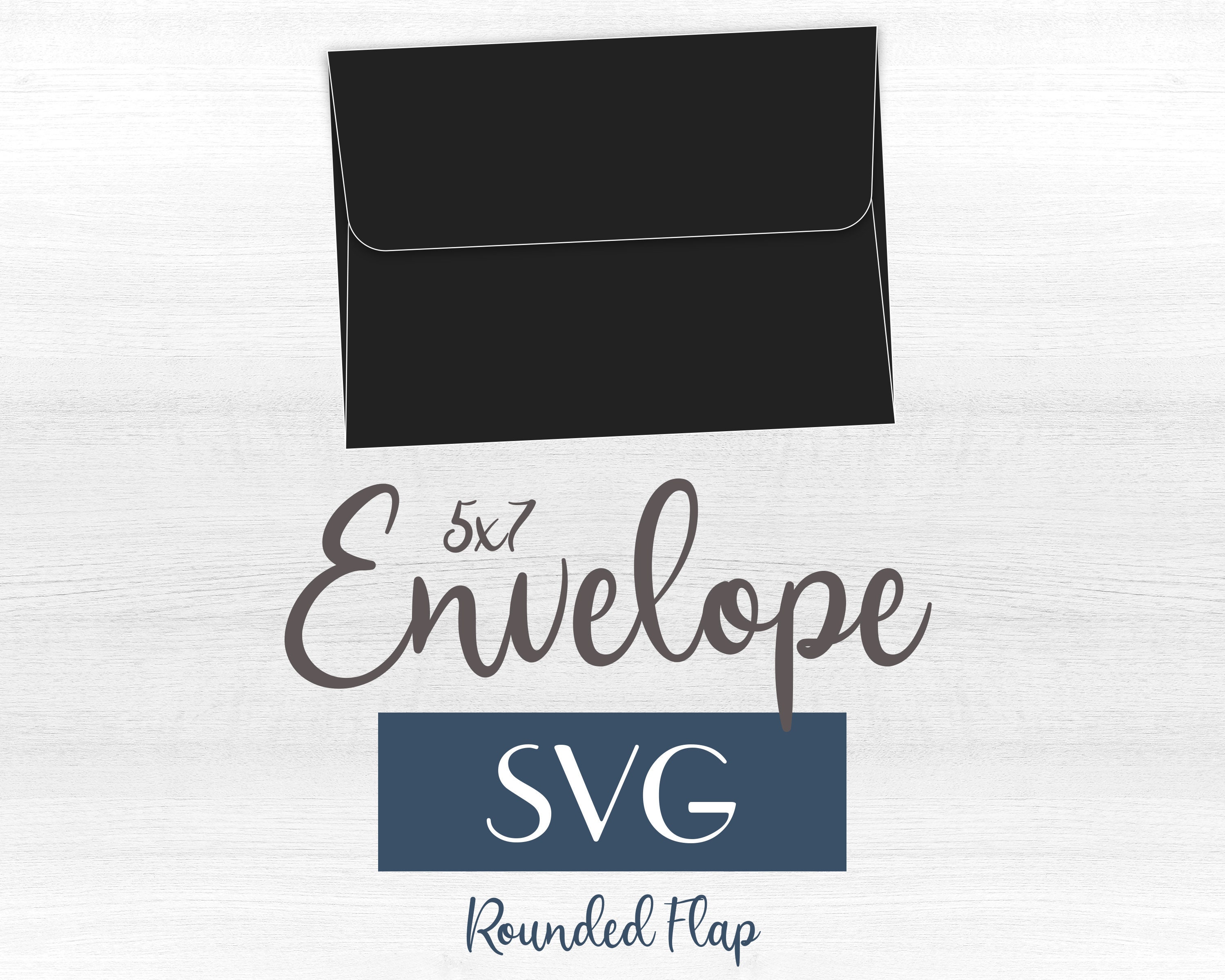 Envelope SVG Template With Rounded Flaps 5.25x7.25 Digital - Etsy Hong Kong