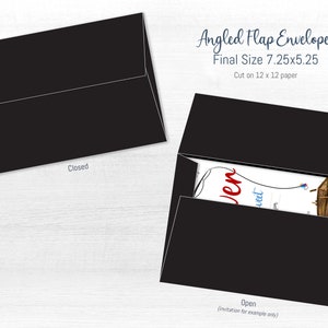 Envelope SVG Template With Angled Flaps, 5.25x7.25 Digital Download - Etsy