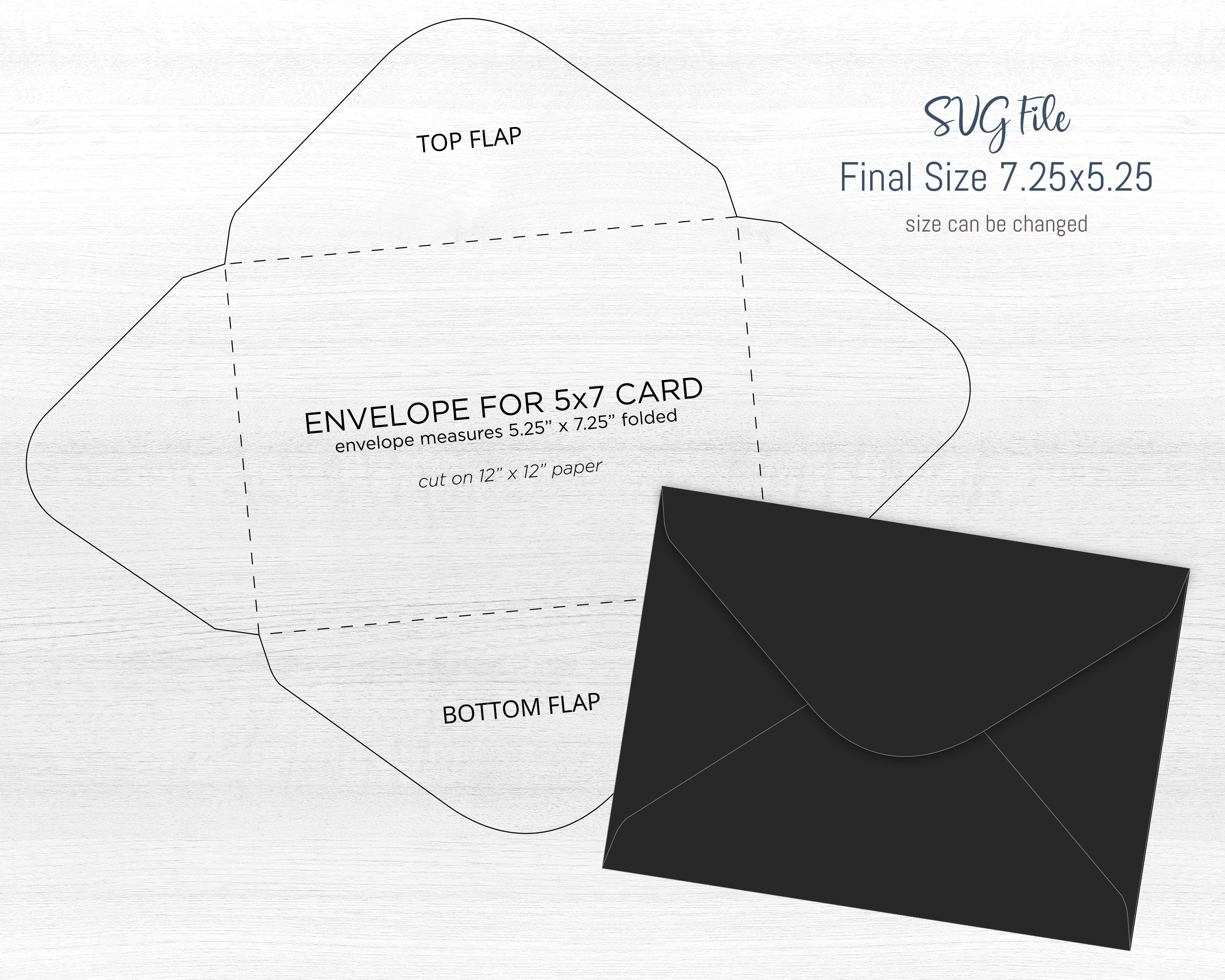Envelope SVG Template With Triangle Flaps - Etsy