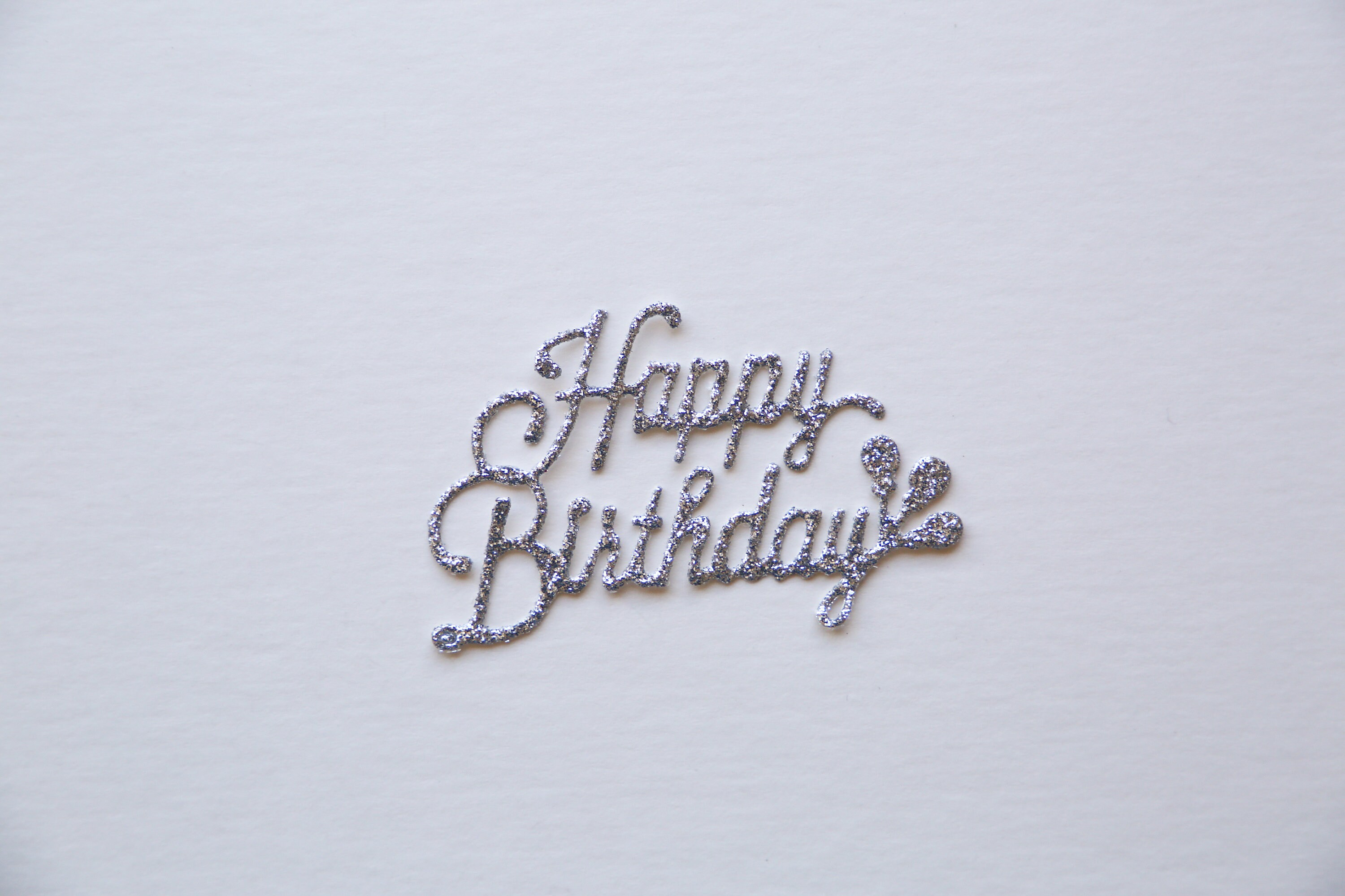 6 X Die Cut Happy Birthday Glitter Card Embellishments Card - Etsy