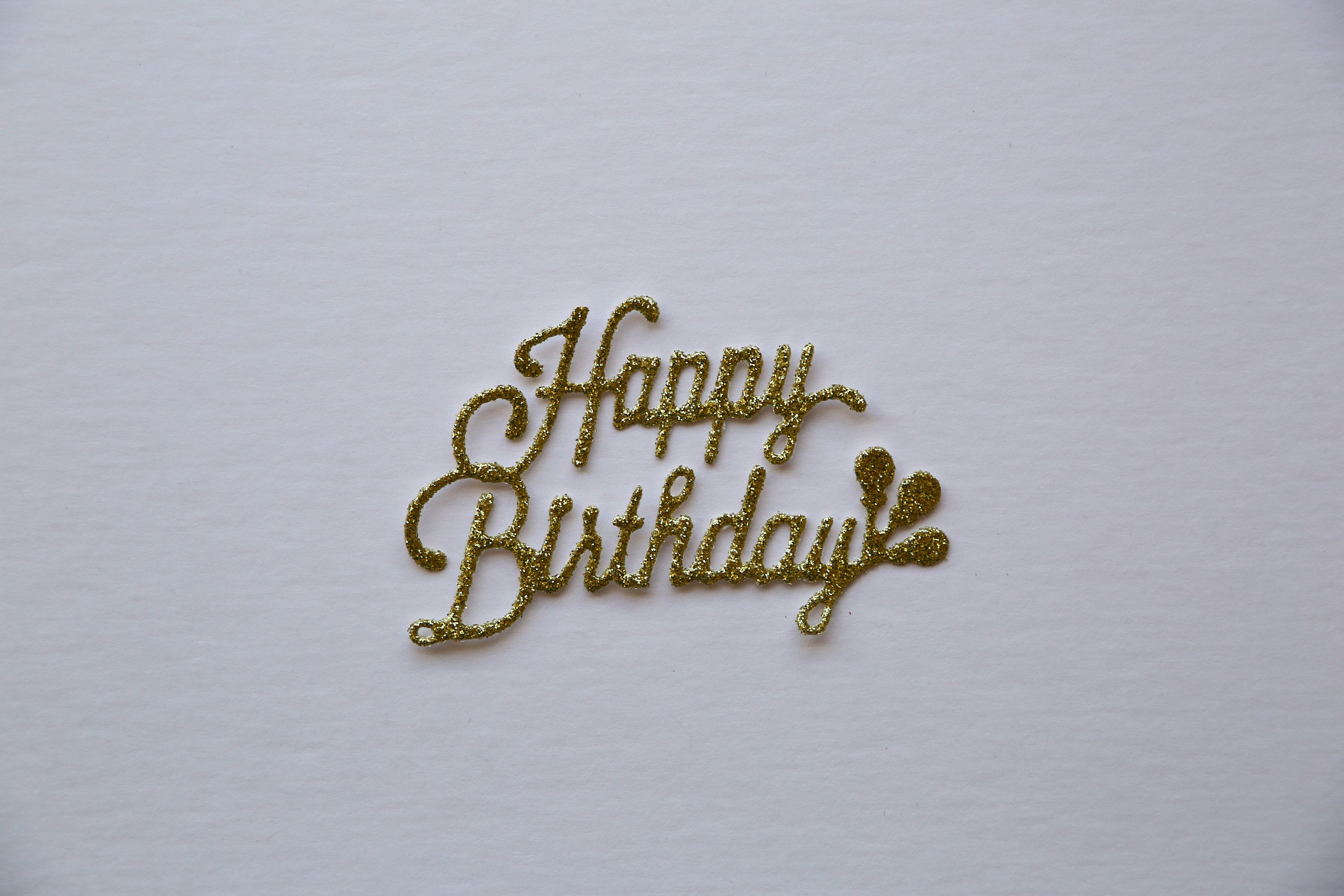 6 X Die Cut Happy Birthday Glitter Card Embellishments Card - Etsy