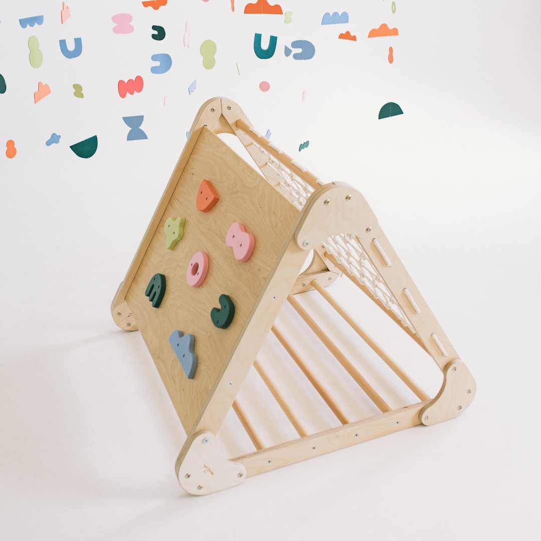 Triple Climber Triangle 3in1, Toddler Wooden Indoor Activity, Kids ...