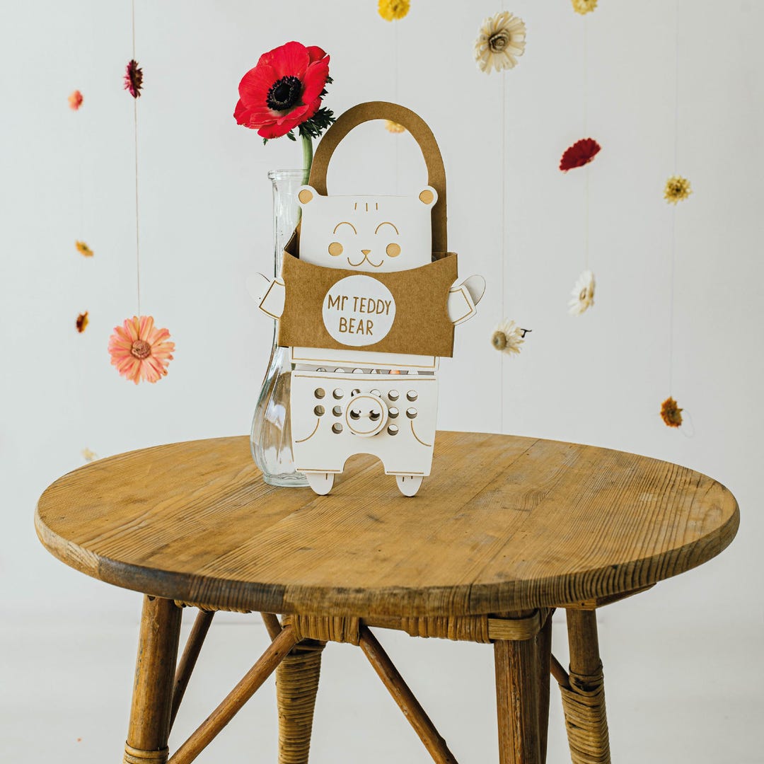 Mr. Teddy Bear- Threading Board Wooden Toy, Montessori Toy, Lacing Toy ...