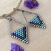 Drama Queen Hot Pink Triangle Bead Earrings - Etsy