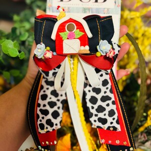 Streamer Bows_ Farm Birthday _farm Theme_ Hair Accessories_ Farm House ...