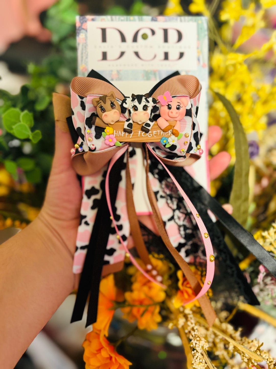 Streamer Bows_ Farm Birthday _farm Theme_ Hair Accessories_ Farm House ...