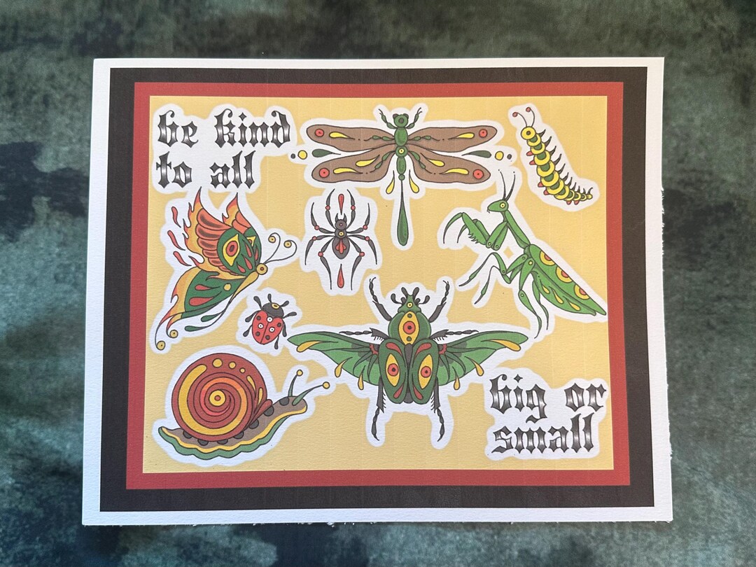 Bugs Print 8x10 Tattoo Flash Sheet - Etsy