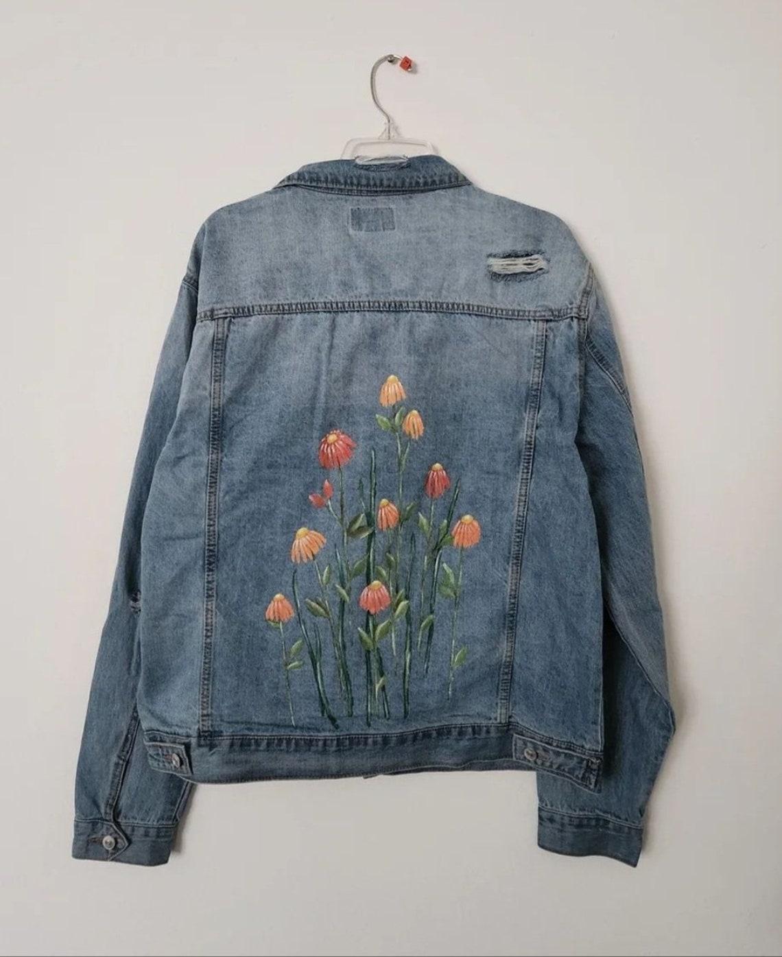 Orange Daisy Jacket - Etsy