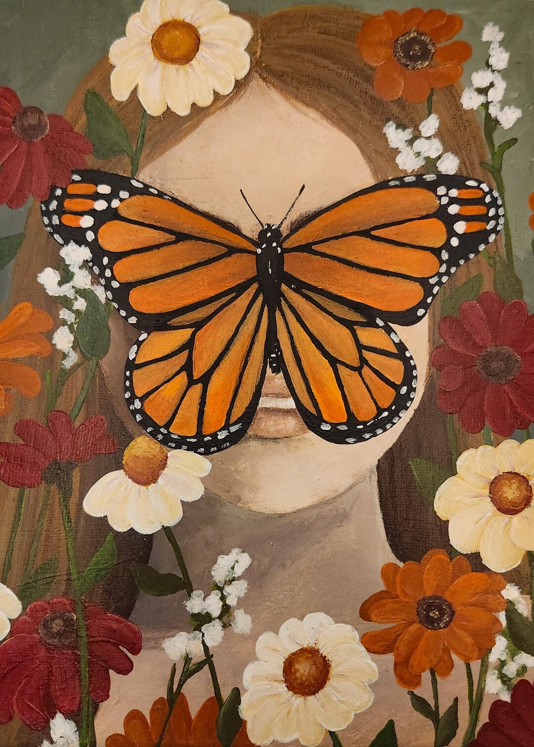Monarch Face Print - Etsy