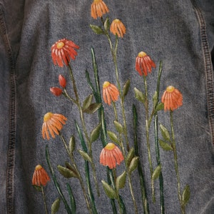 Orange Daisy Jacket - Etsy