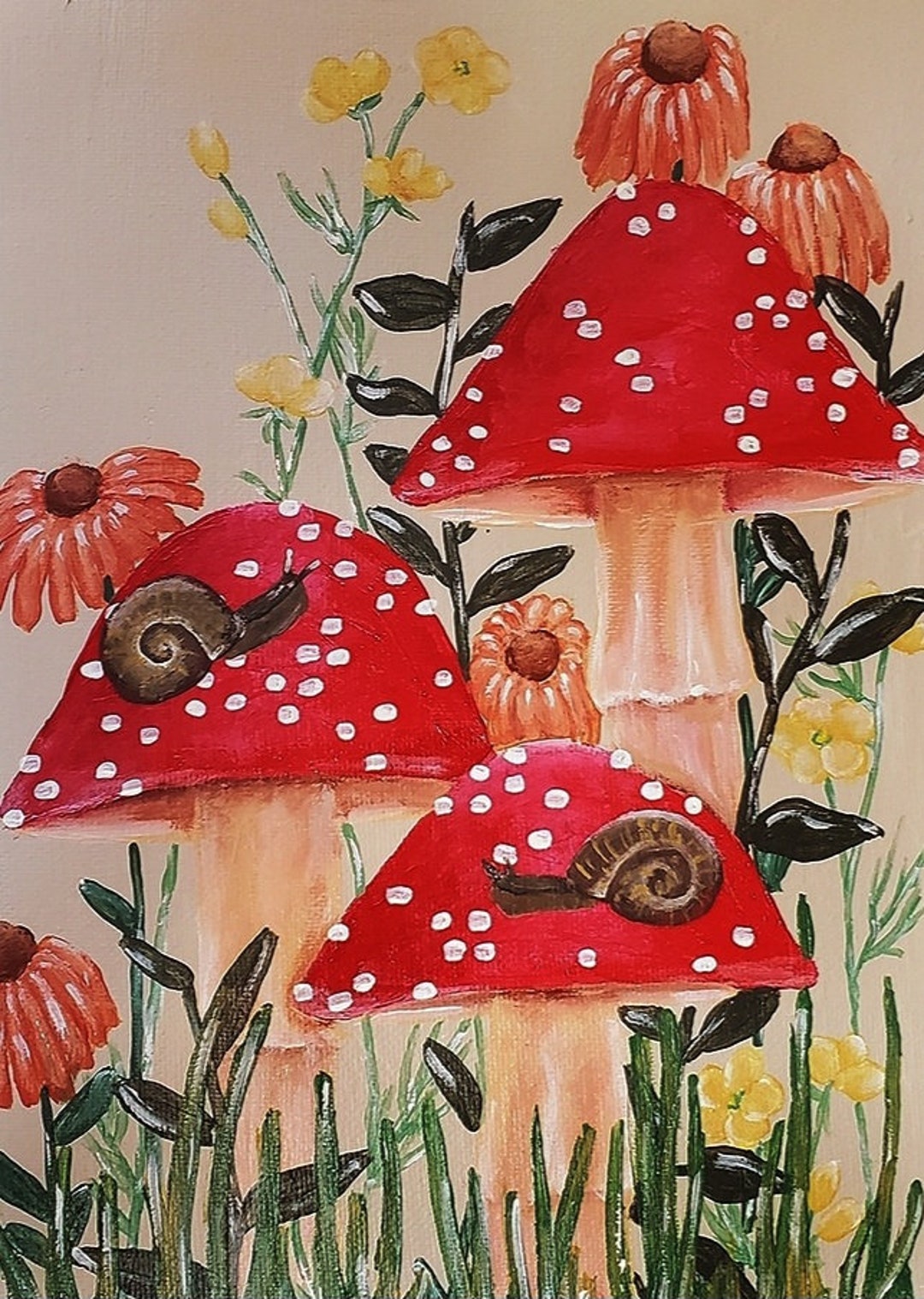 Mushroom Print - Etsy