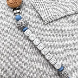 Pacifier Clip With Name, Personalized Pacifier Clip, Crocheted Pacifier ...
