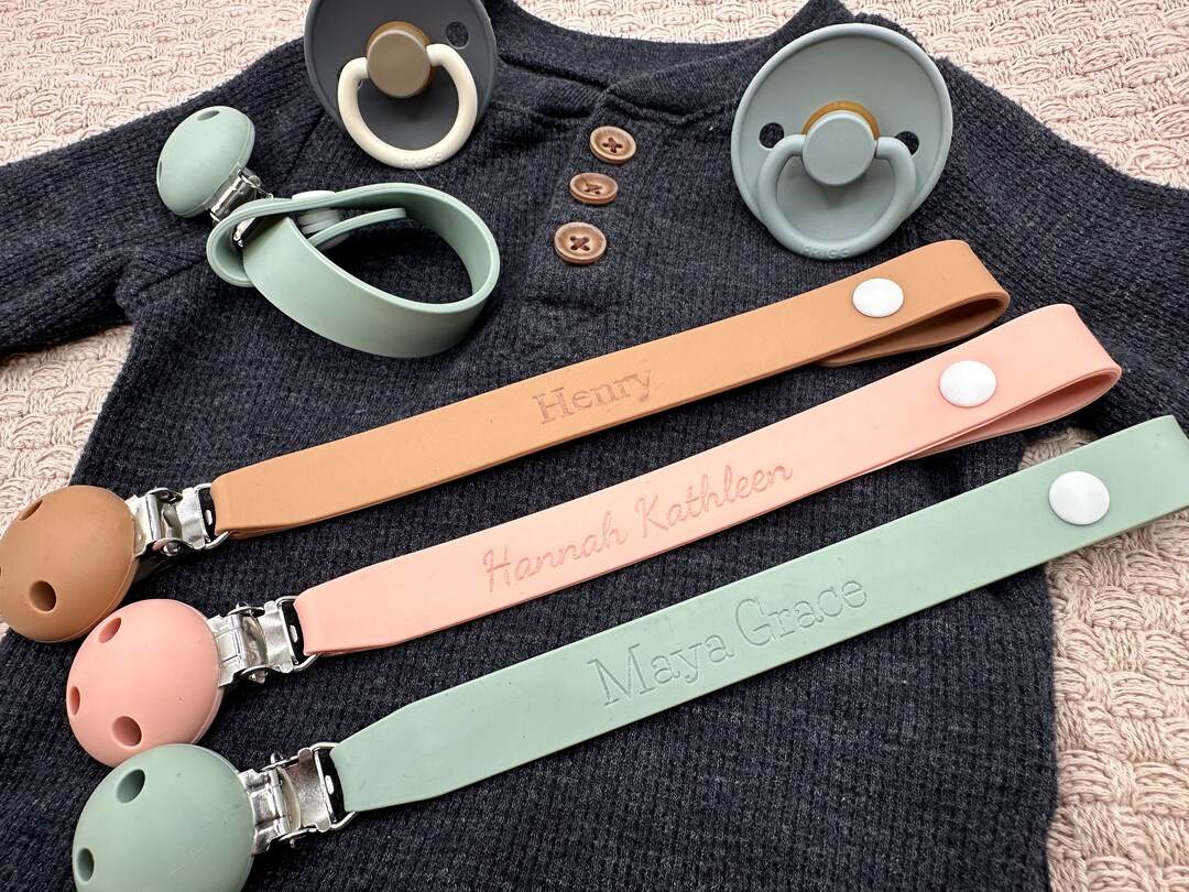 Pacifier Clip, Pacifier Holder, Baby Shower Gift, Newborn Gift ...