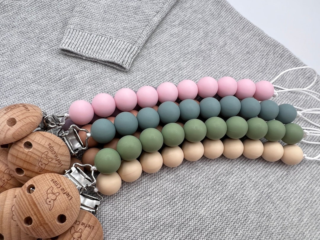 Silicone Beaded Pacifier Clip: Bpa-free Food Grade - Etsy