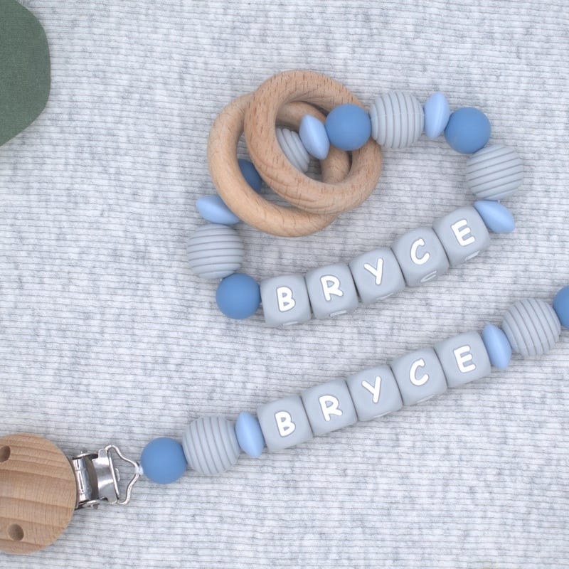 Baby Blue Pacifier Clip - Etsy