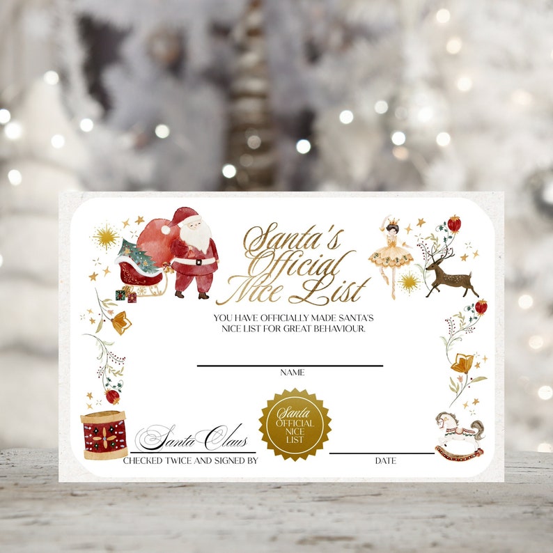 Official Nice List Certificate - Etsy