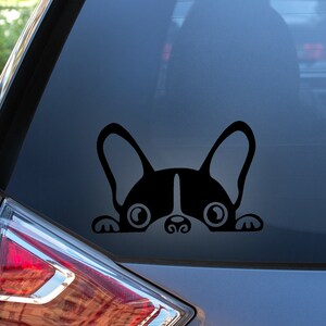 Peeking Frenchie: Car Window Frenchie Bulldog Decal Cute - Etsy