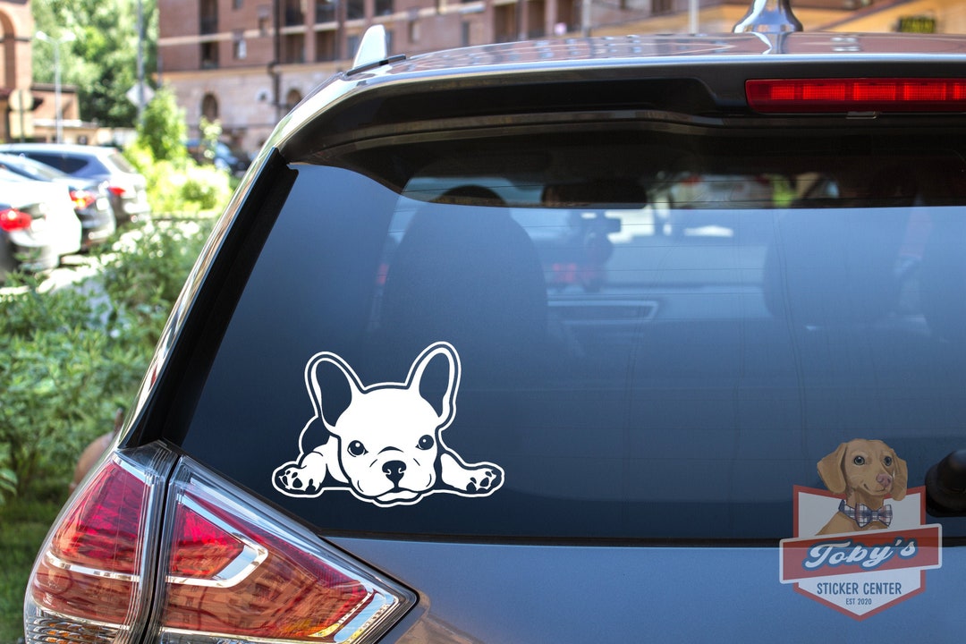 French Bulldog: Car, Window, Frenchie, Bulldog, Decal, Cute, Dog, Puppy ...