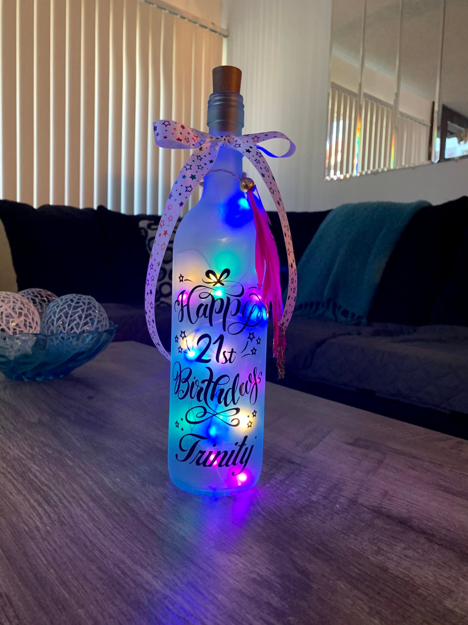 Light up Birthday Wine Bottle - Etsy