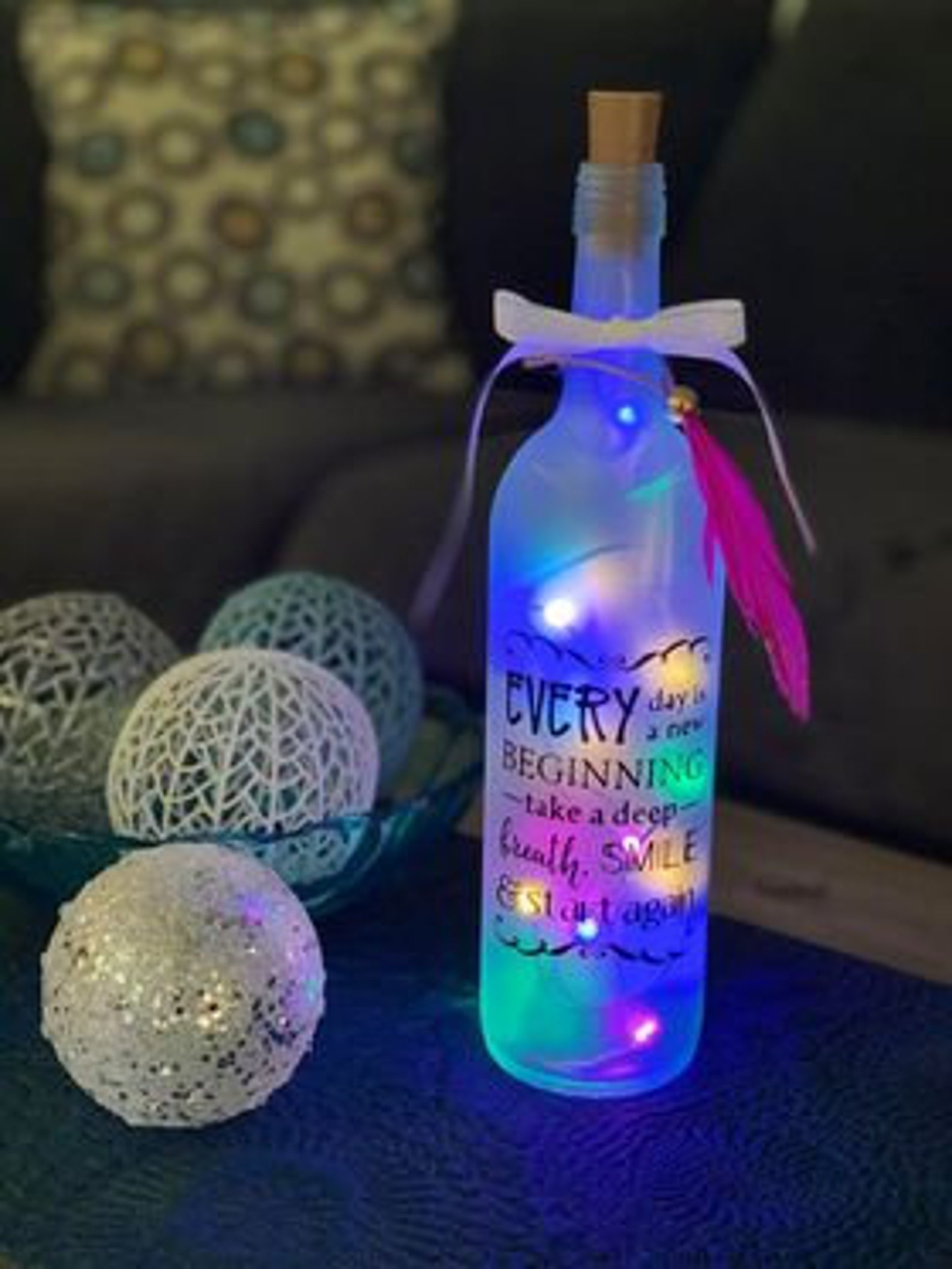 CUSTOM - Light up Wine Bottle - Etsy