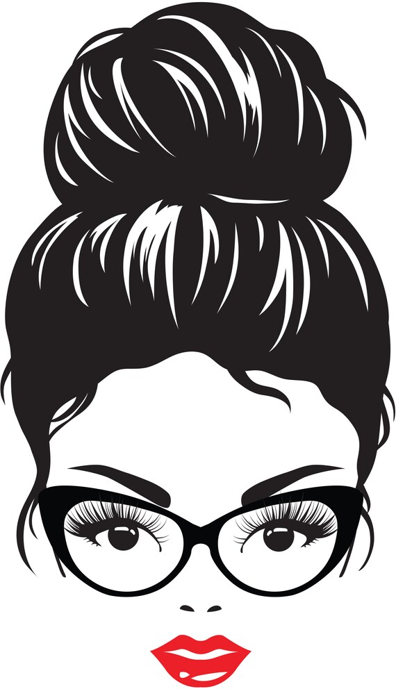 Mom Woman Face SVG | Etsy