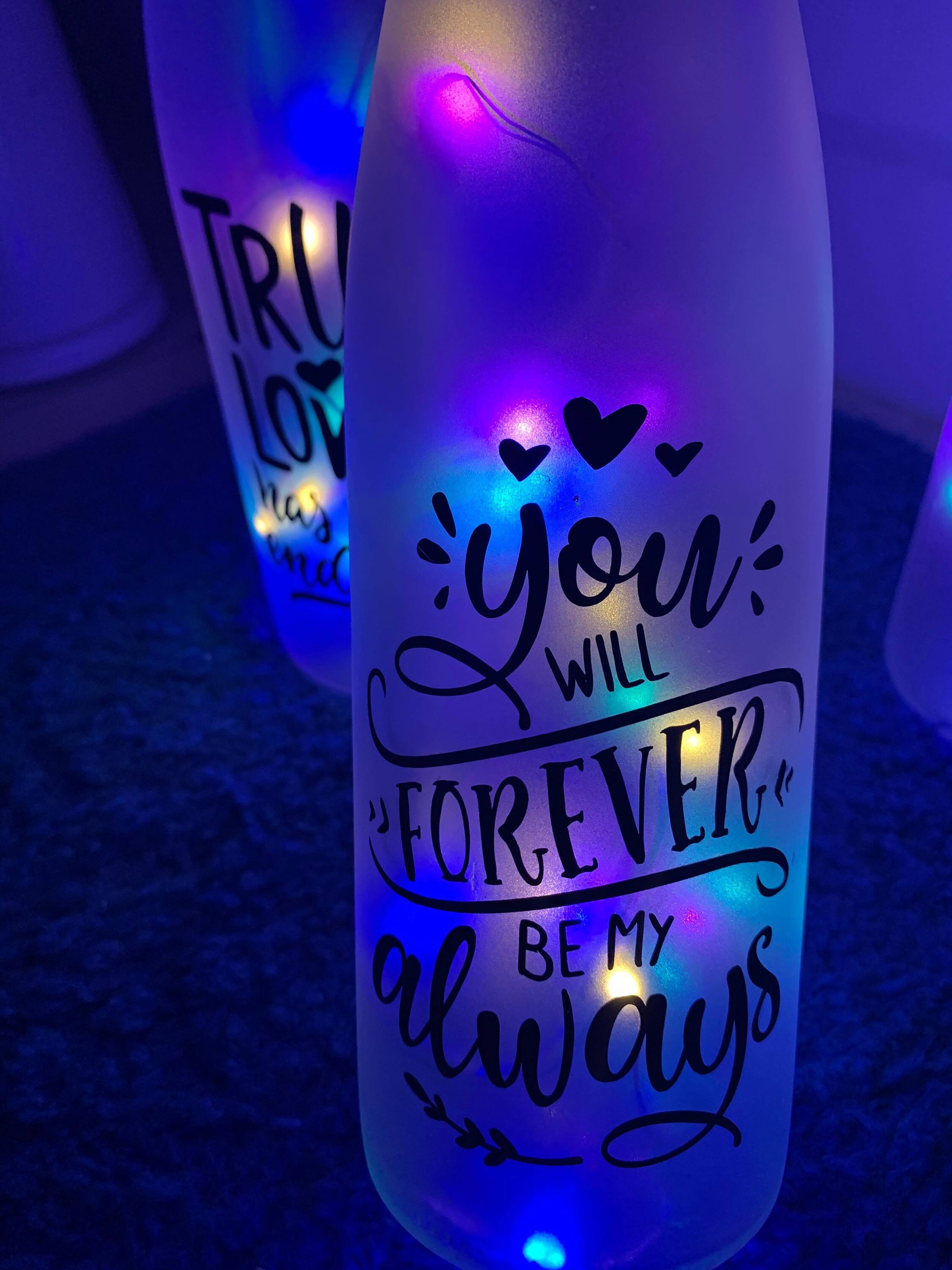 CUSTOM - Light up Wine Bottle - Etsy