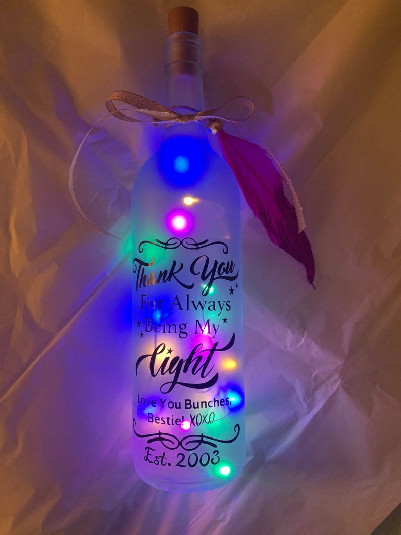 CUSTOM - Light up Wine Bottle - Etsy