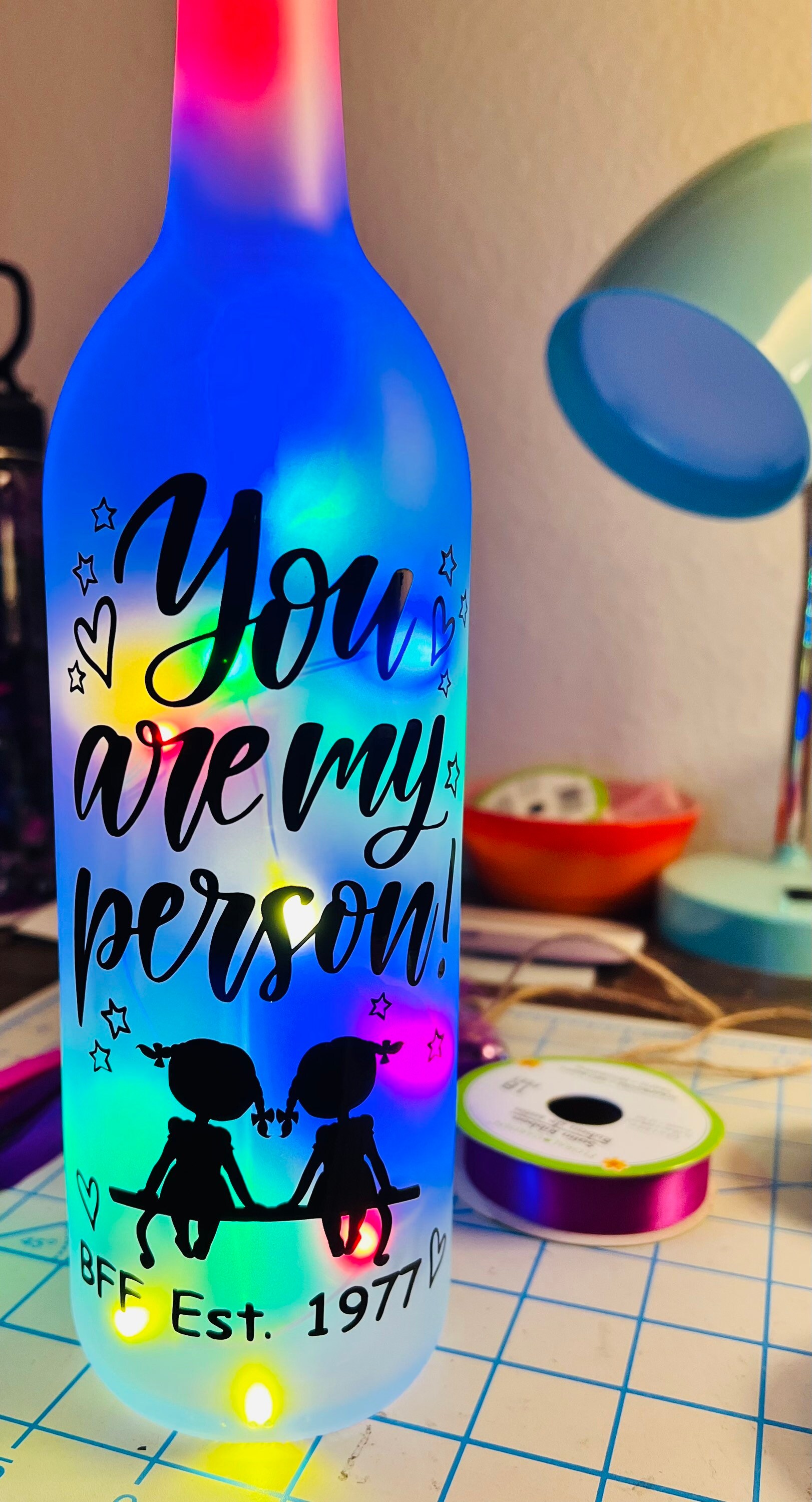 CUSTOM - Light up Wine Bottle - Etsy