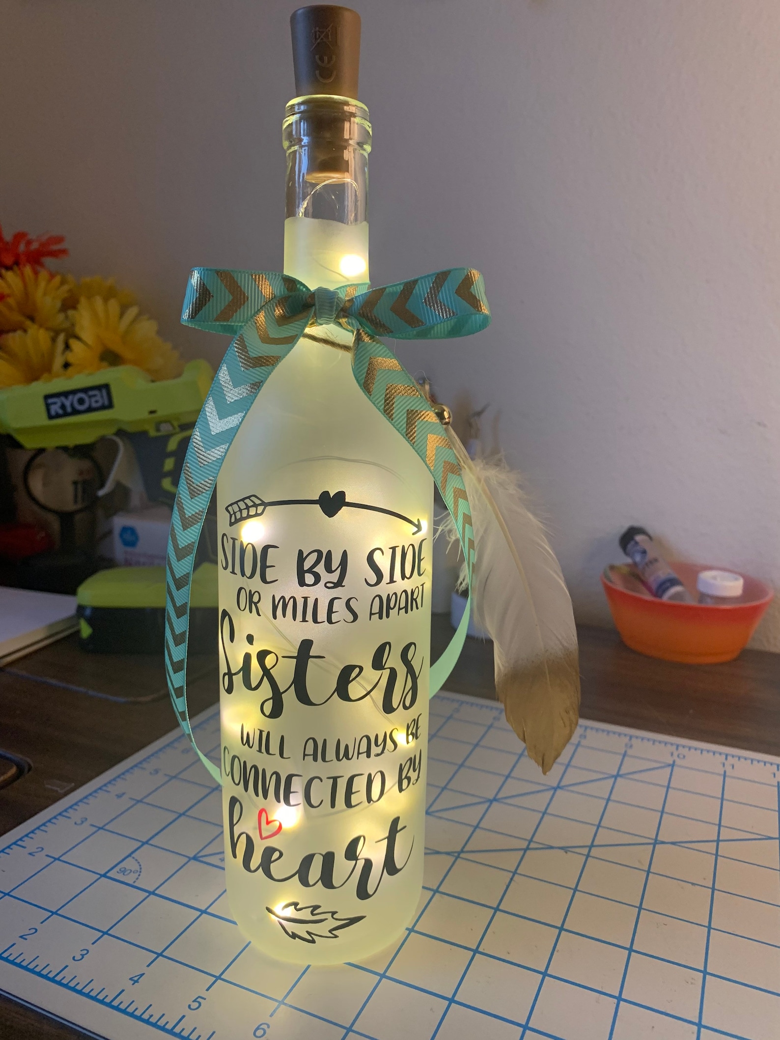 CUSTOM - Light up Wine Bottle - Etsy