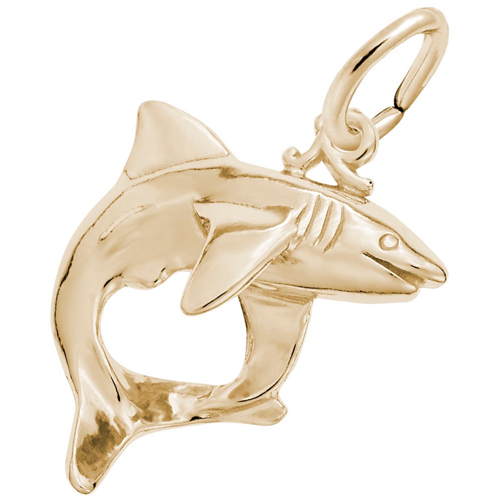 Silver or Gold Shark Charm by Rembrandt Charms Shark Charms | Etsy