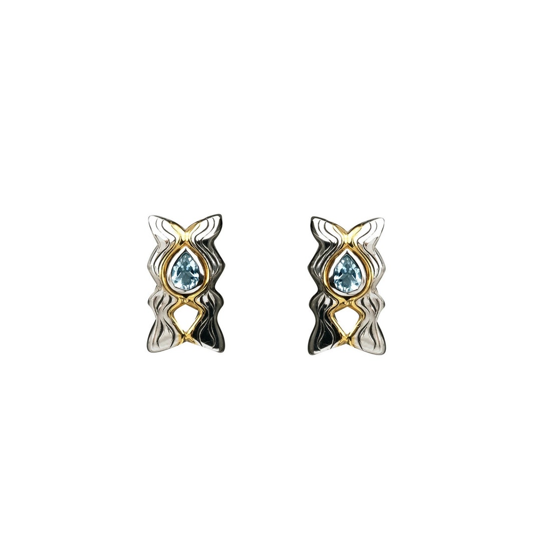 Celtic Waves Blue Topaz Keith Jack Jewelry Rocks N Rivers Stud Earrings ...