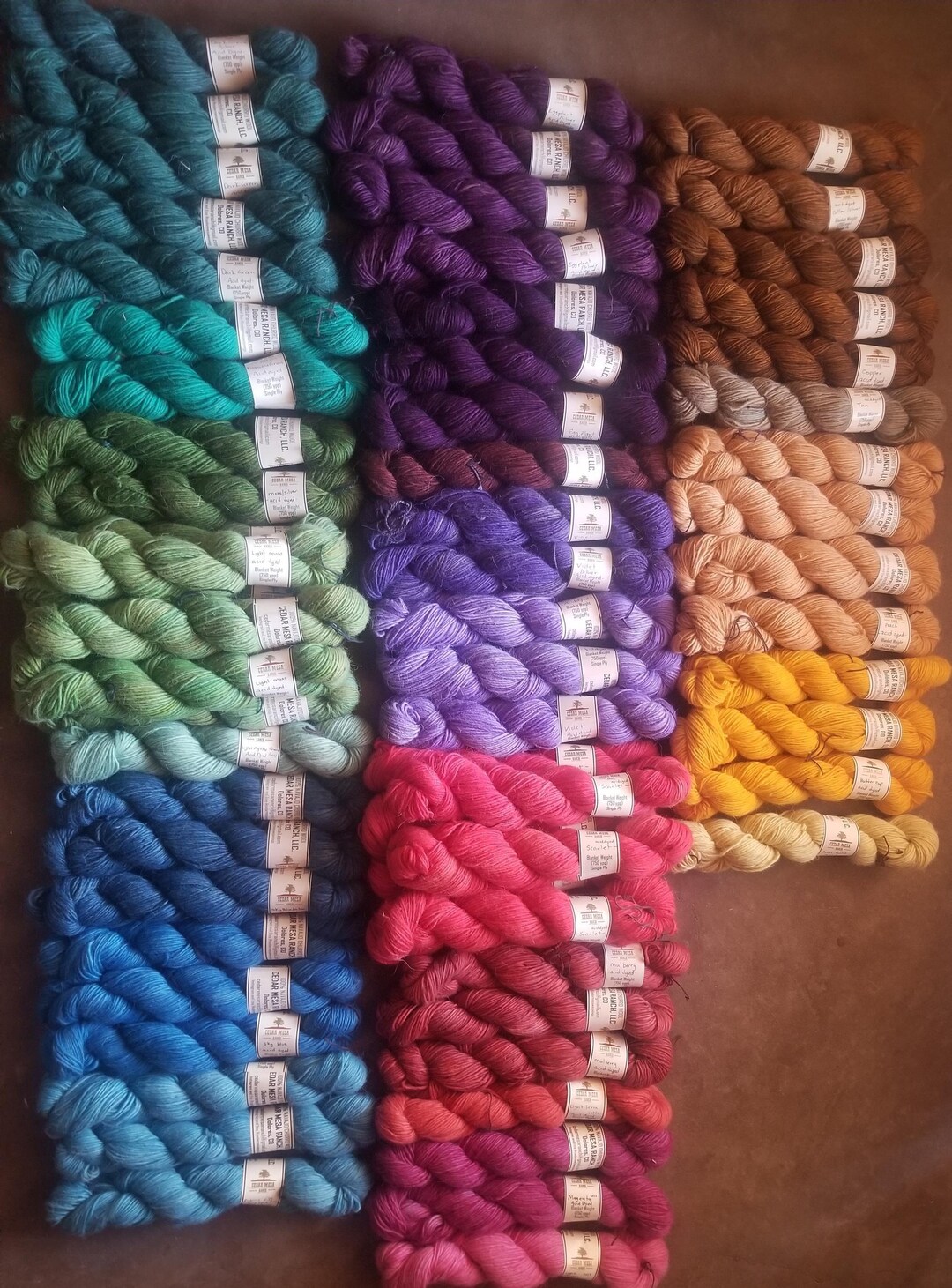 BLANKET ACID DYED Navajo Churro Weaving Yarn Blanket Weight 750ypp ...