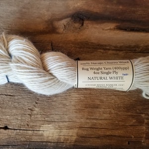 RUG NATURAL COLORS- Navajo Churro Weaving Yarn- Rug Weight (400 Ypp ...