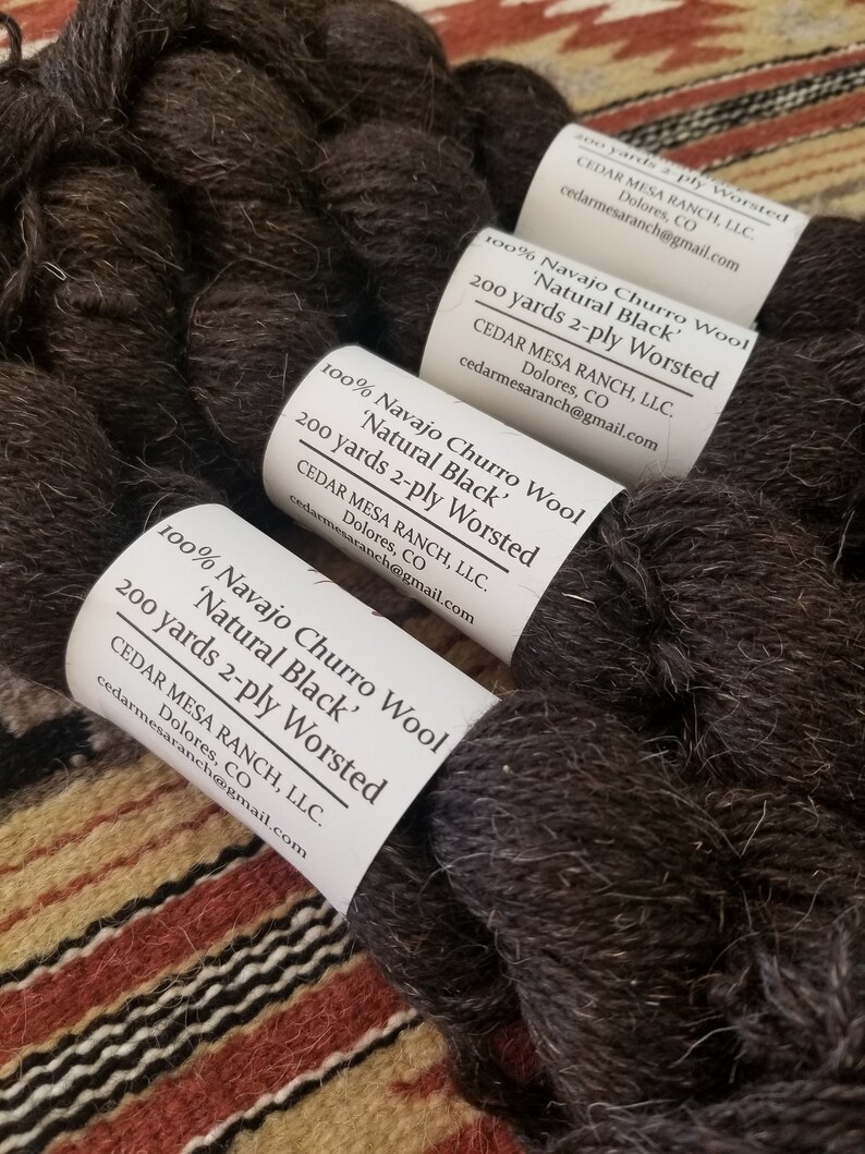 Worsted- Navajo Churro Yarn- 2ply 200 Yards - Etsy