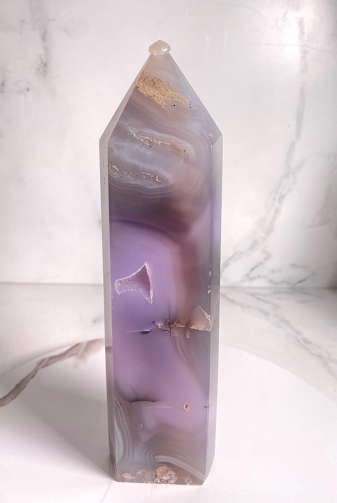 New Find Rare Pink Jelly Agate Tower. Large. - Etsy