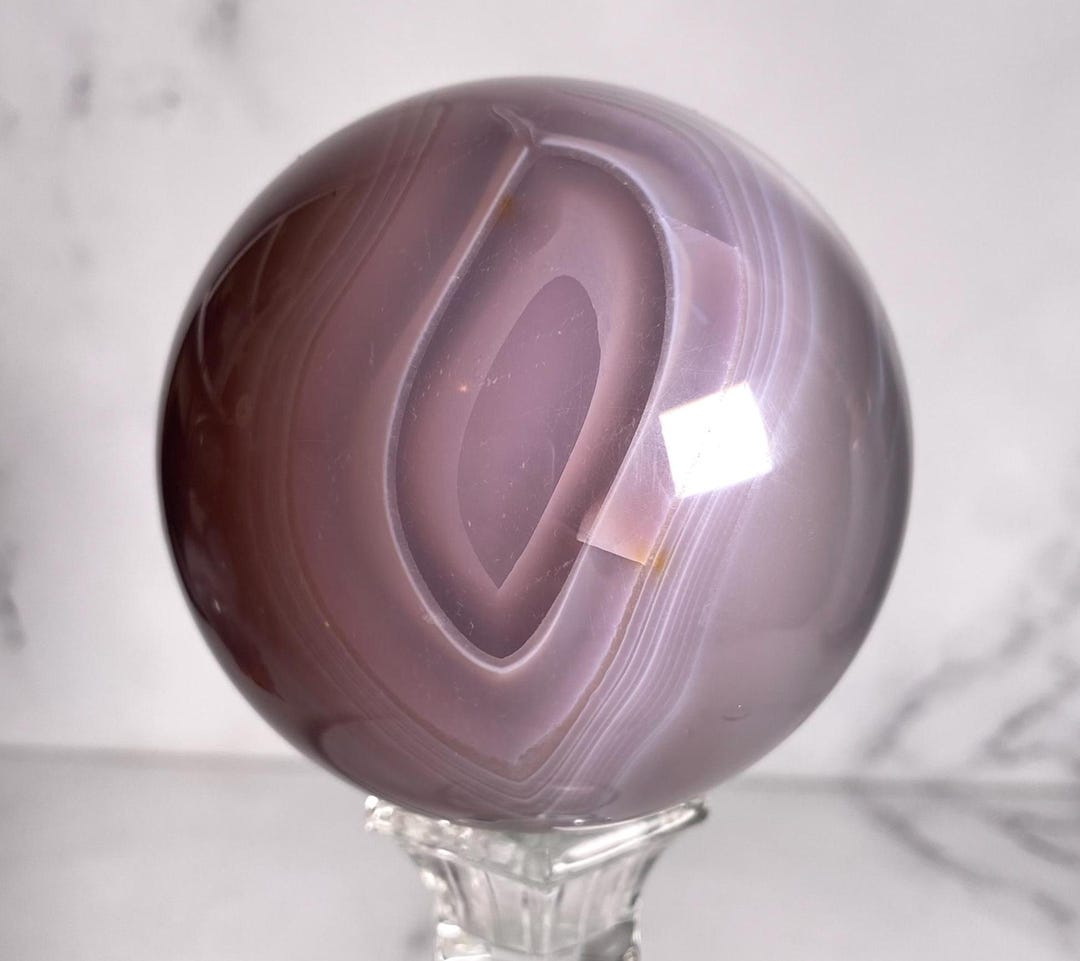 New Find Rare Pink & Purple Jelly Agate Sphere From Madagascar. - Etsy