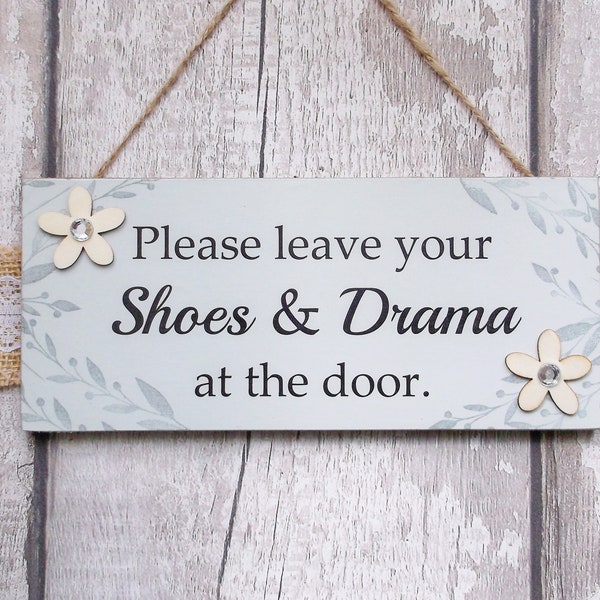 Leave Your Drama at the Door Sign - Etsy
