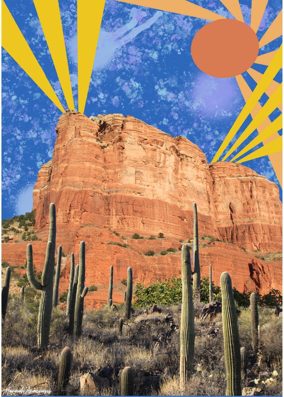 Arizona Collage Art Print - Etsy Australia