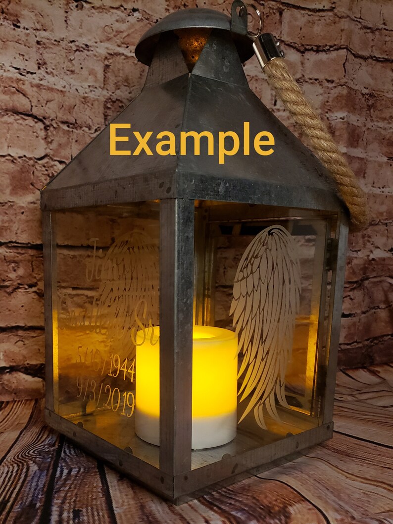 Your Wings Memory Lantern Remembrance Lantern in Loving Memory Memorial ...