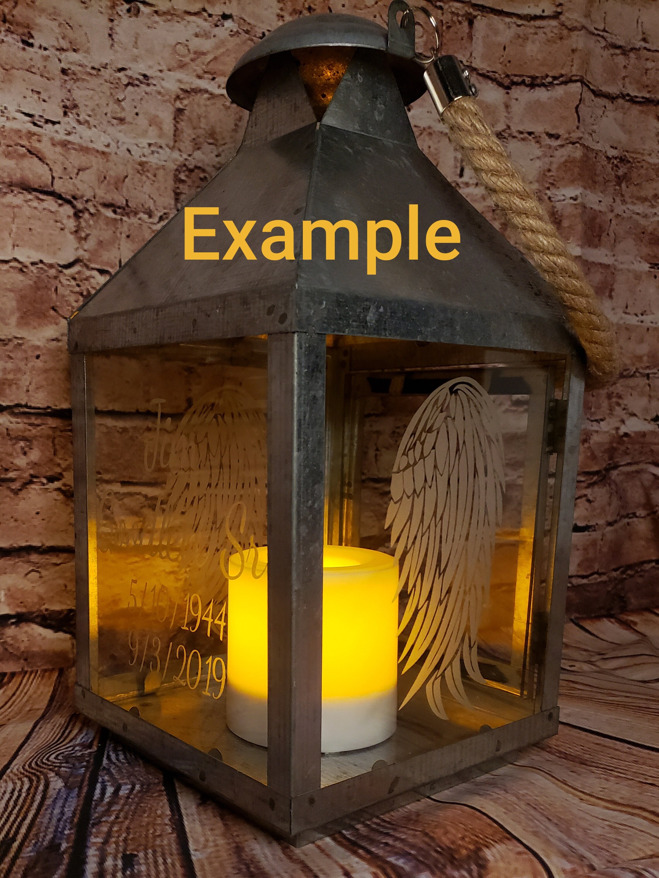 Your Wings Memory Lantern Remembrance Lantern in Loving Memory Memorial ...