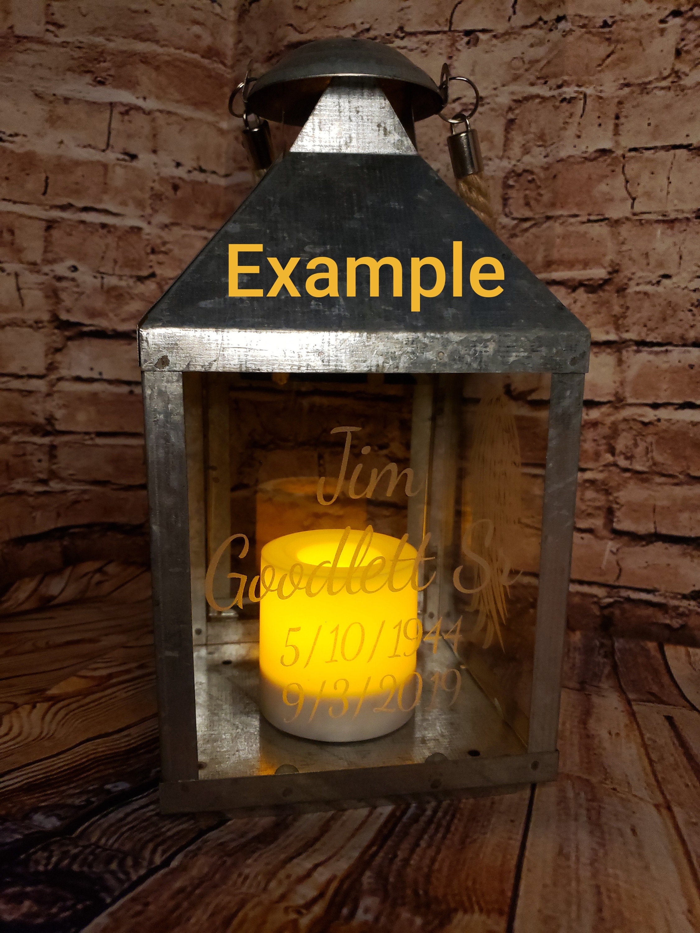 Your Wings Memory Lantern Remembrance Lantern in Loving Memory Memorial ...