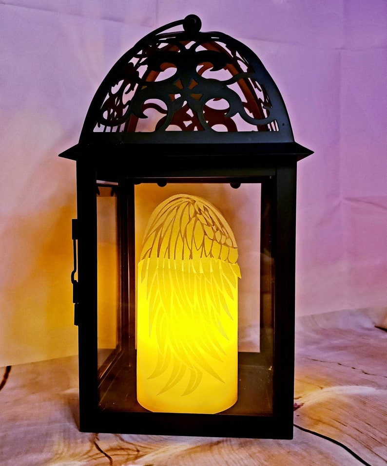 Your Wings Memory Lantern Remembrance Lantern in Loving Memory Memorial ...