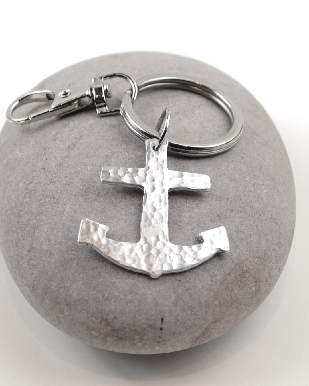 Anchor Textured Keyring in Silver Gold or Copper Colour - Etsy