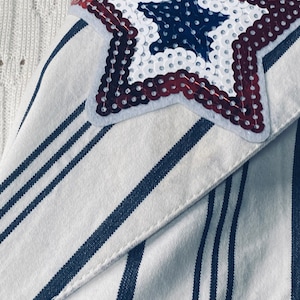Striped Cotton Jacket With Sequin Stars, UK 18 - Etsy